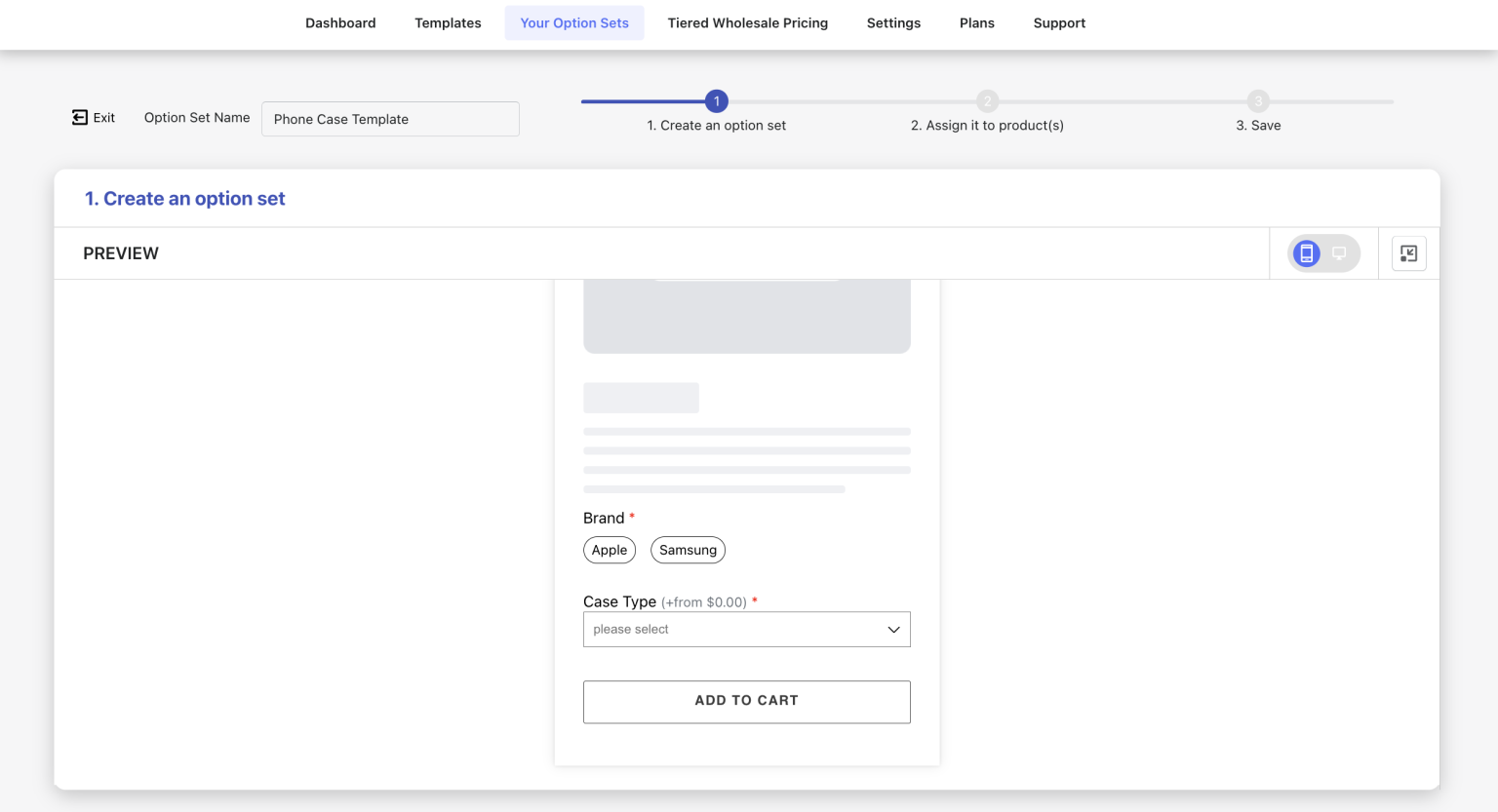 Create A New Option Set From Scratch | EasifyApps