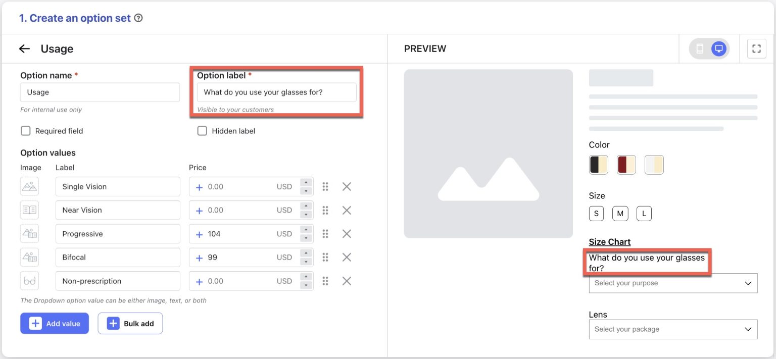 Option label | EasifyApps
