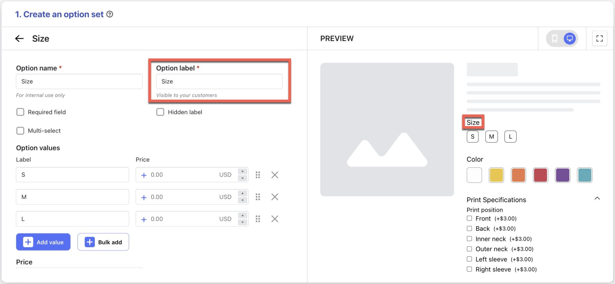 Option label | EasifyApps