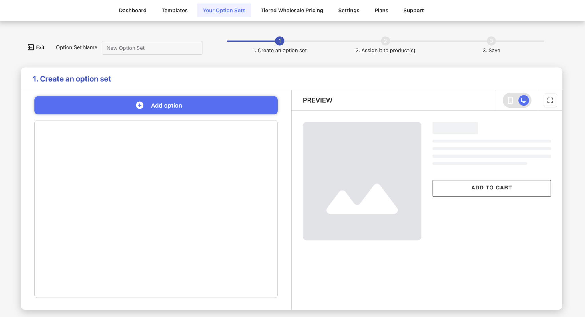Create A New Option Set From Scratch | EasifyApps