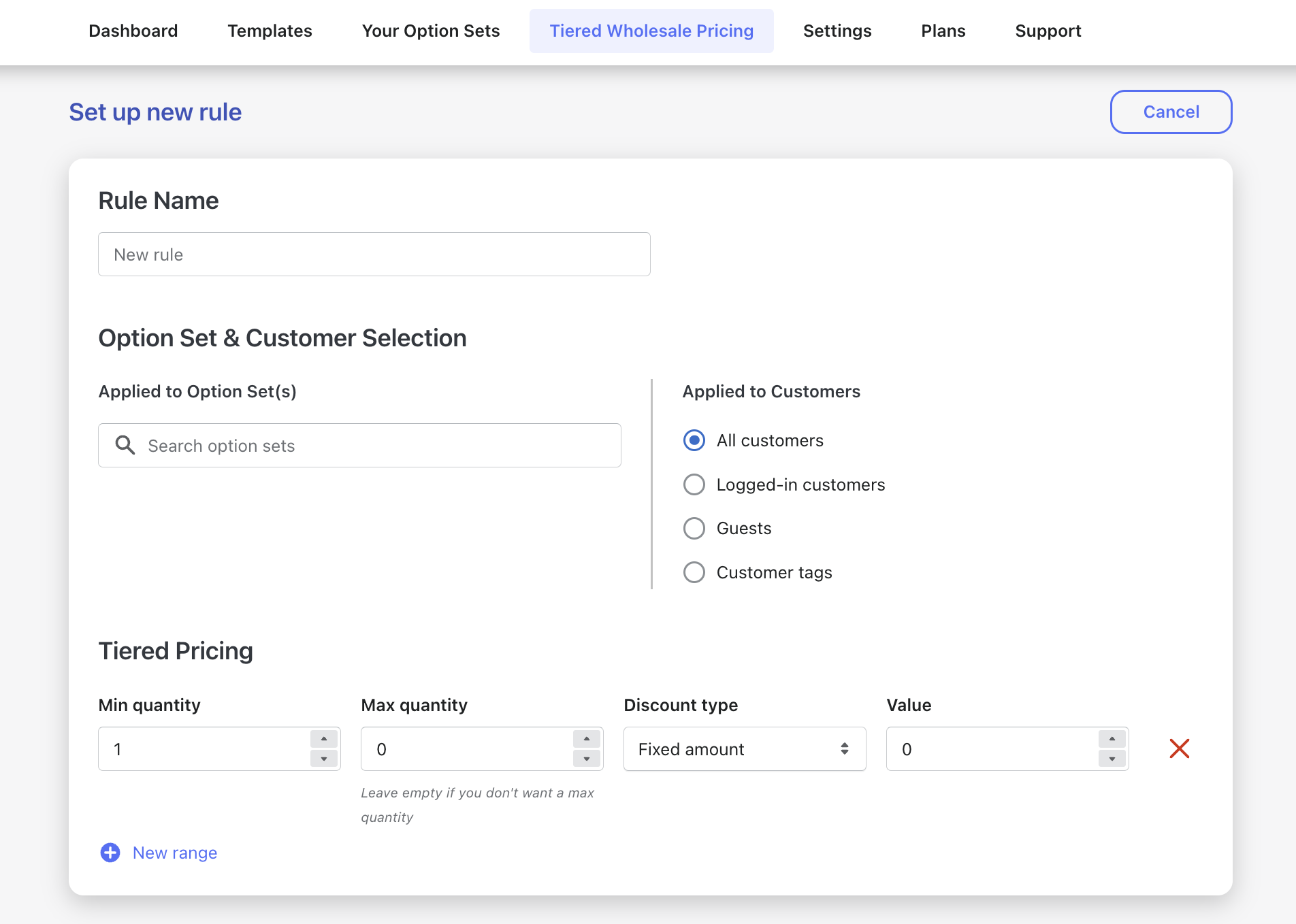 Set up a Tiered Wholesale Pricing rule | EasifyApps