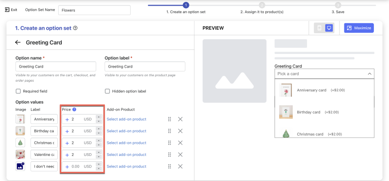 How to Add Extra Charges for Custom Product Options on Shopify