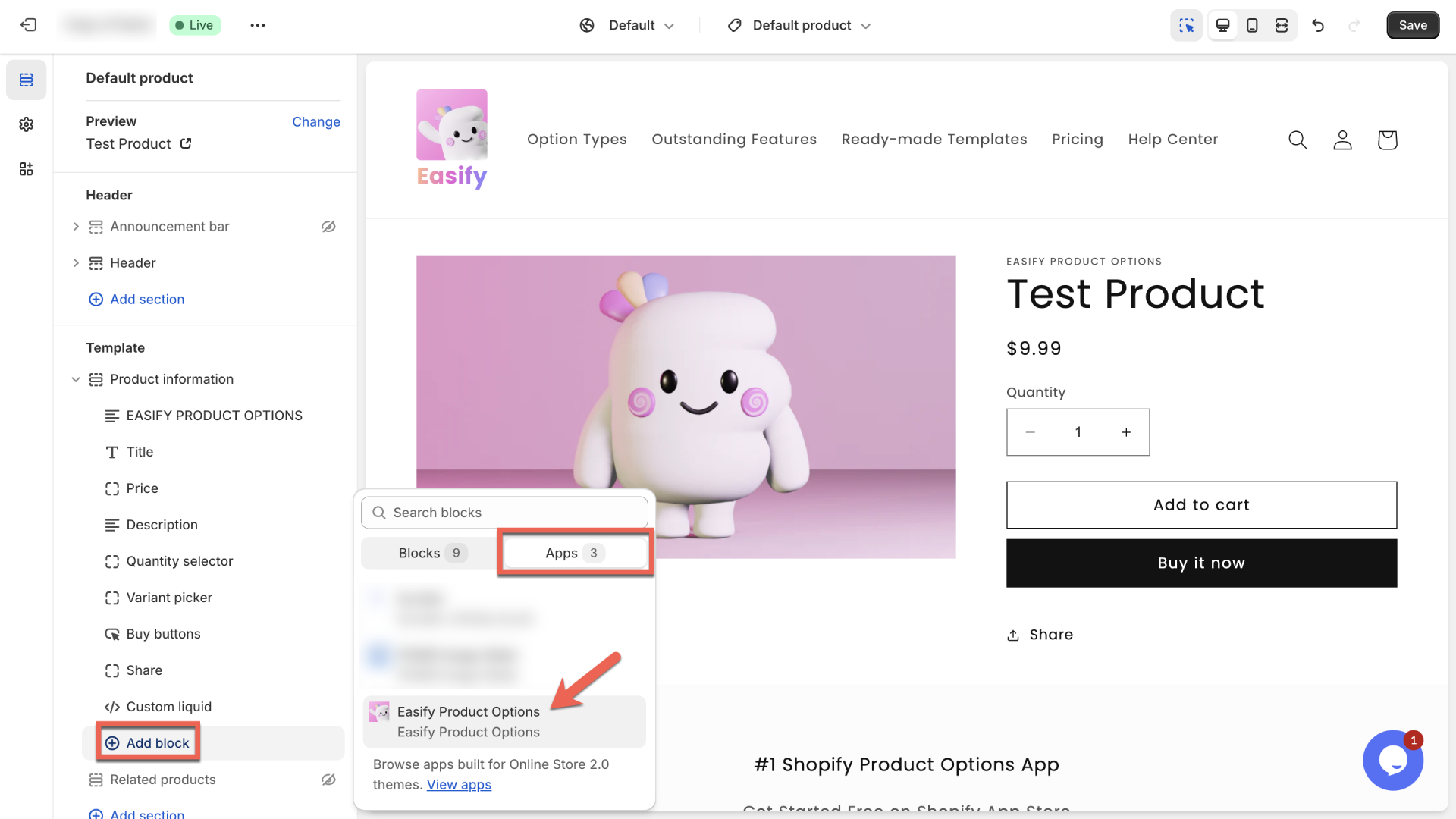 Reposition Option Set On Product Page | EasifyApps