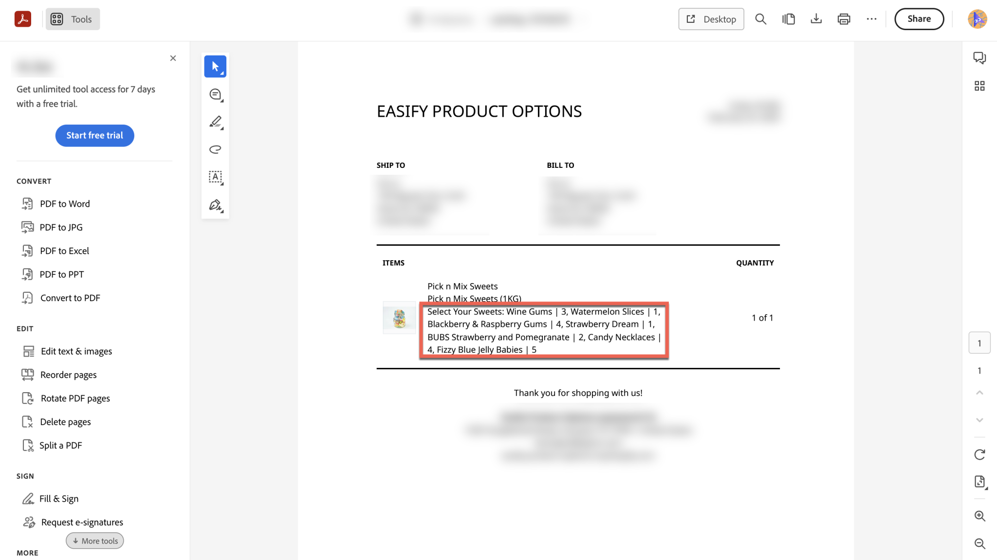 Show Custom Options On Packing Slips | EasifyApps