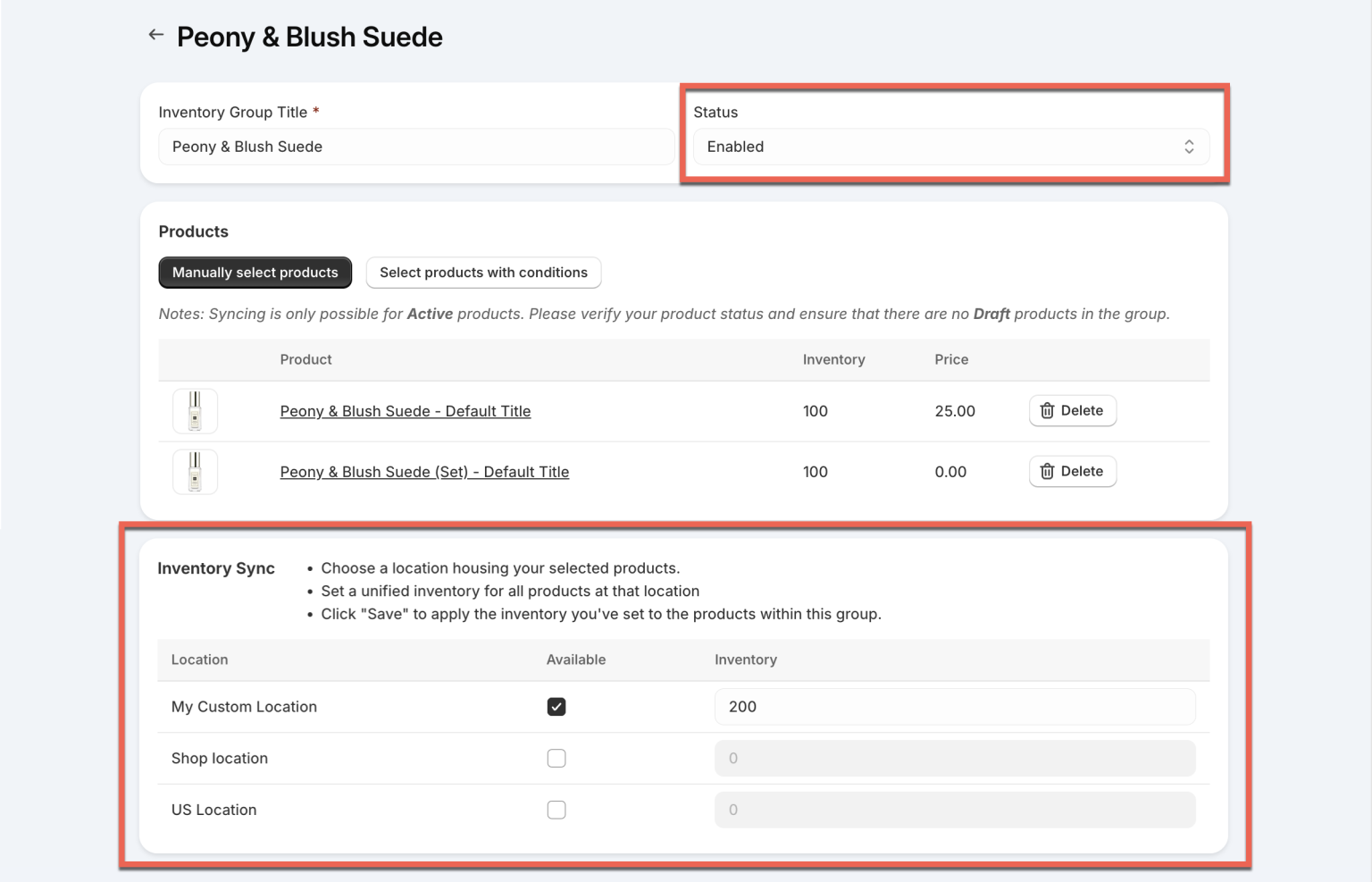 Create Inventory Groups Automatically by SKUs | Easify Inventory Sync