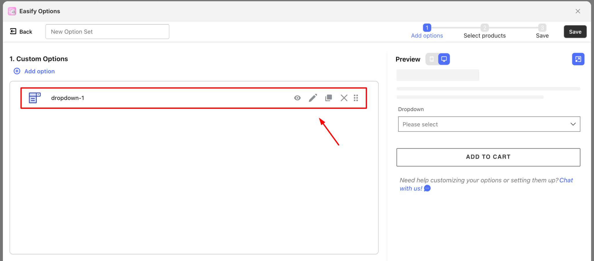 Create A New Option Set From Scratch | EasifyApps