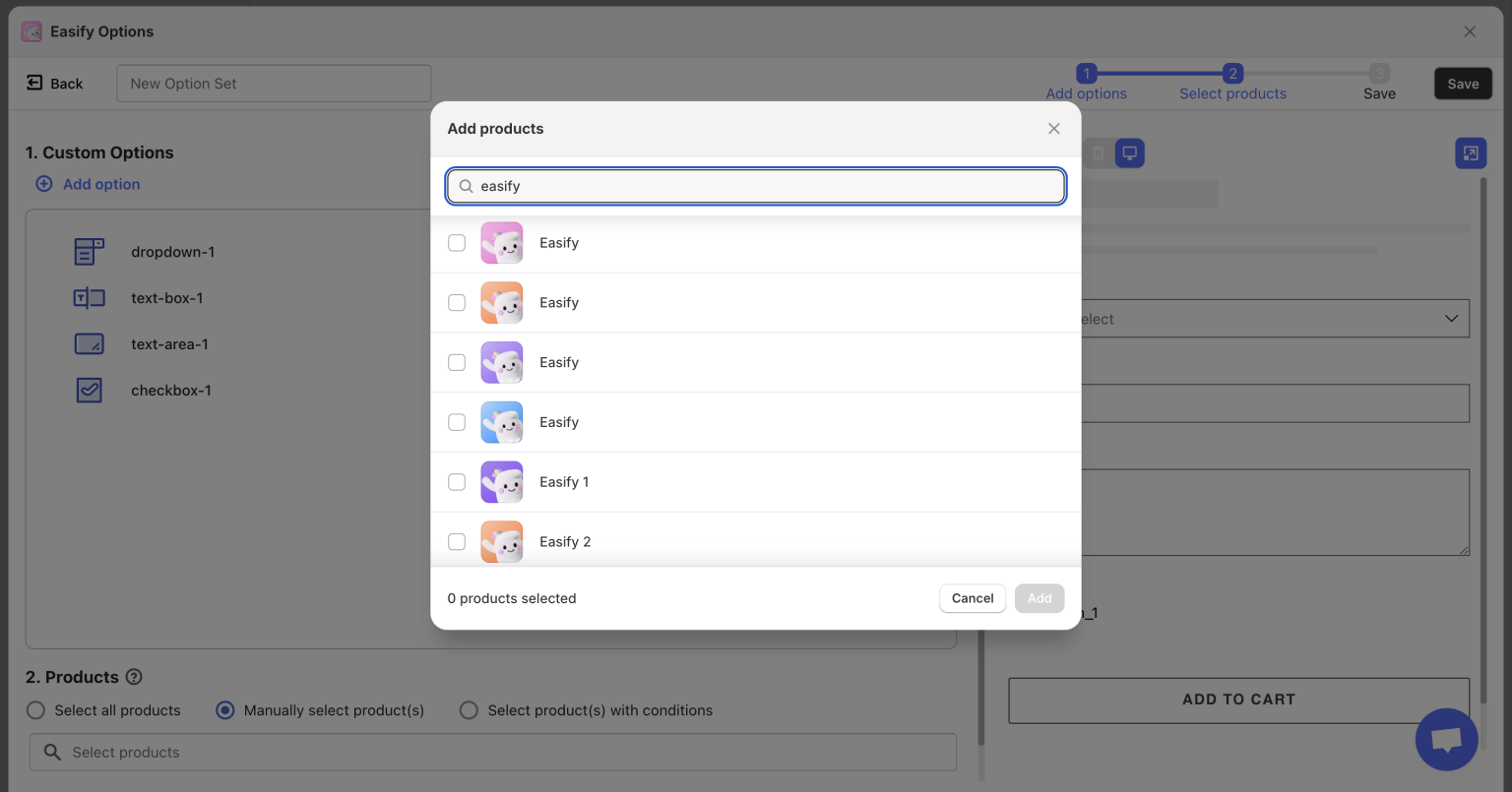 Create A New Option Set From Scratch | EasifyApps