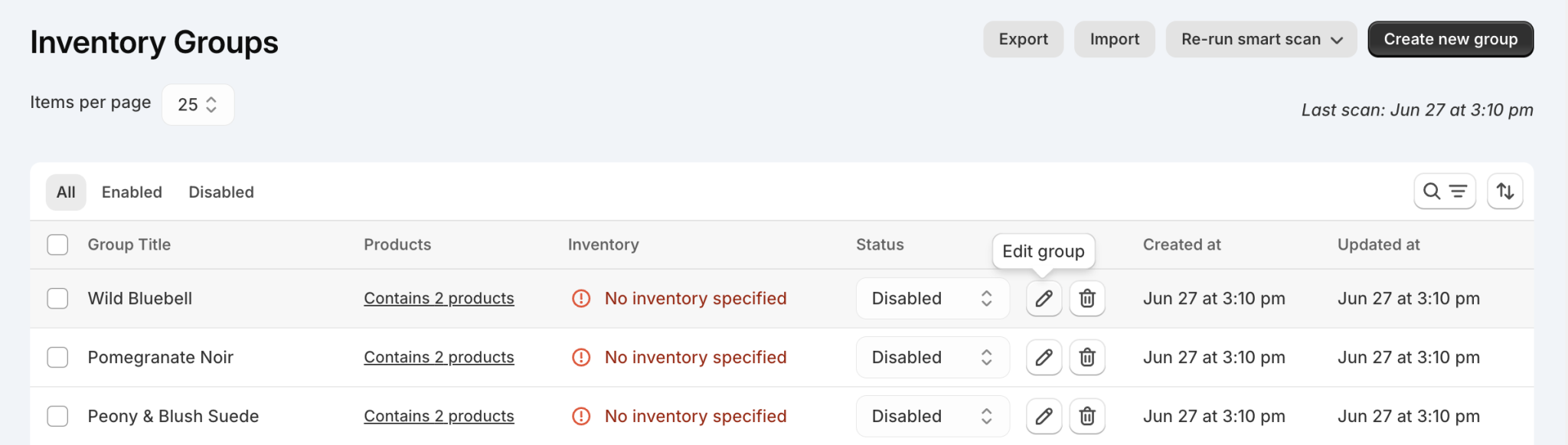 Create Inventory Groups Automatically by SKUs | Easify Inventory Sync