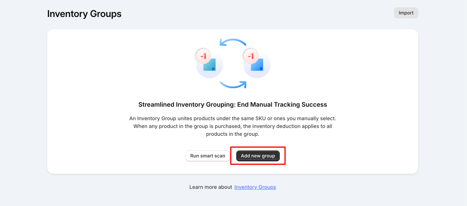 Create Inventory Groups Manually | Easify Inventory Sync