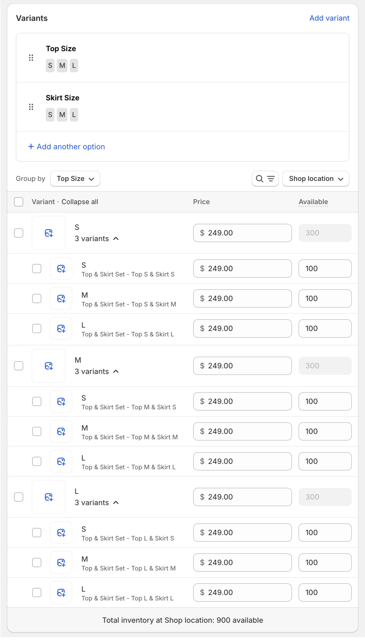 Top & Skirt Set (Mixed Sizes) | EasifyApps