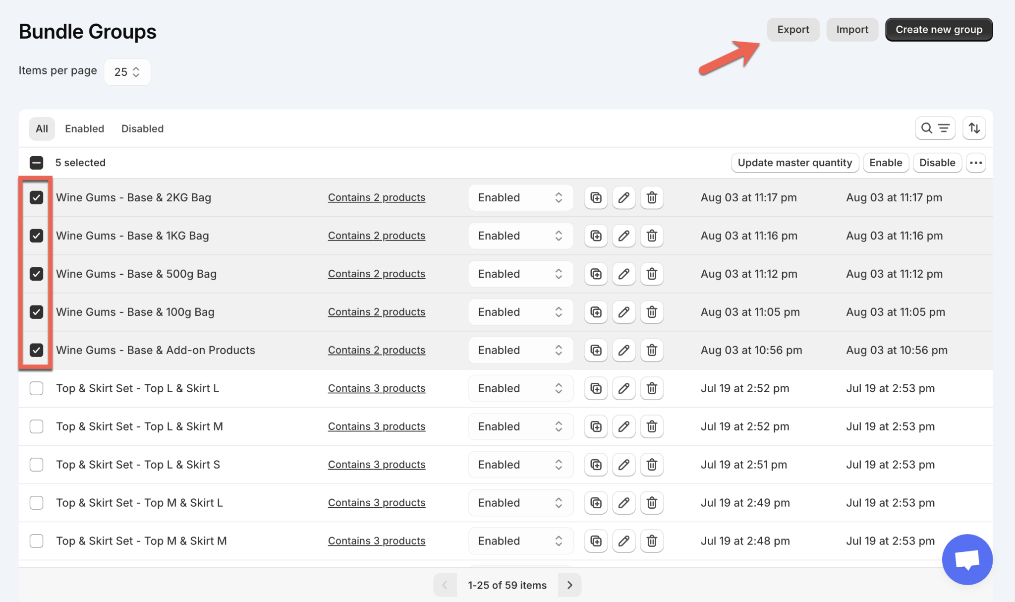 Import/ Export Bundle Groups | EasifyApps