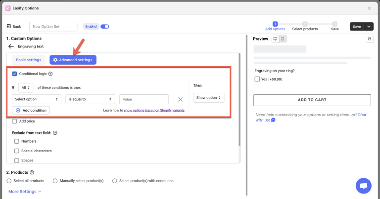 Standard Conditional Logic Among Easify Options Easifyapps