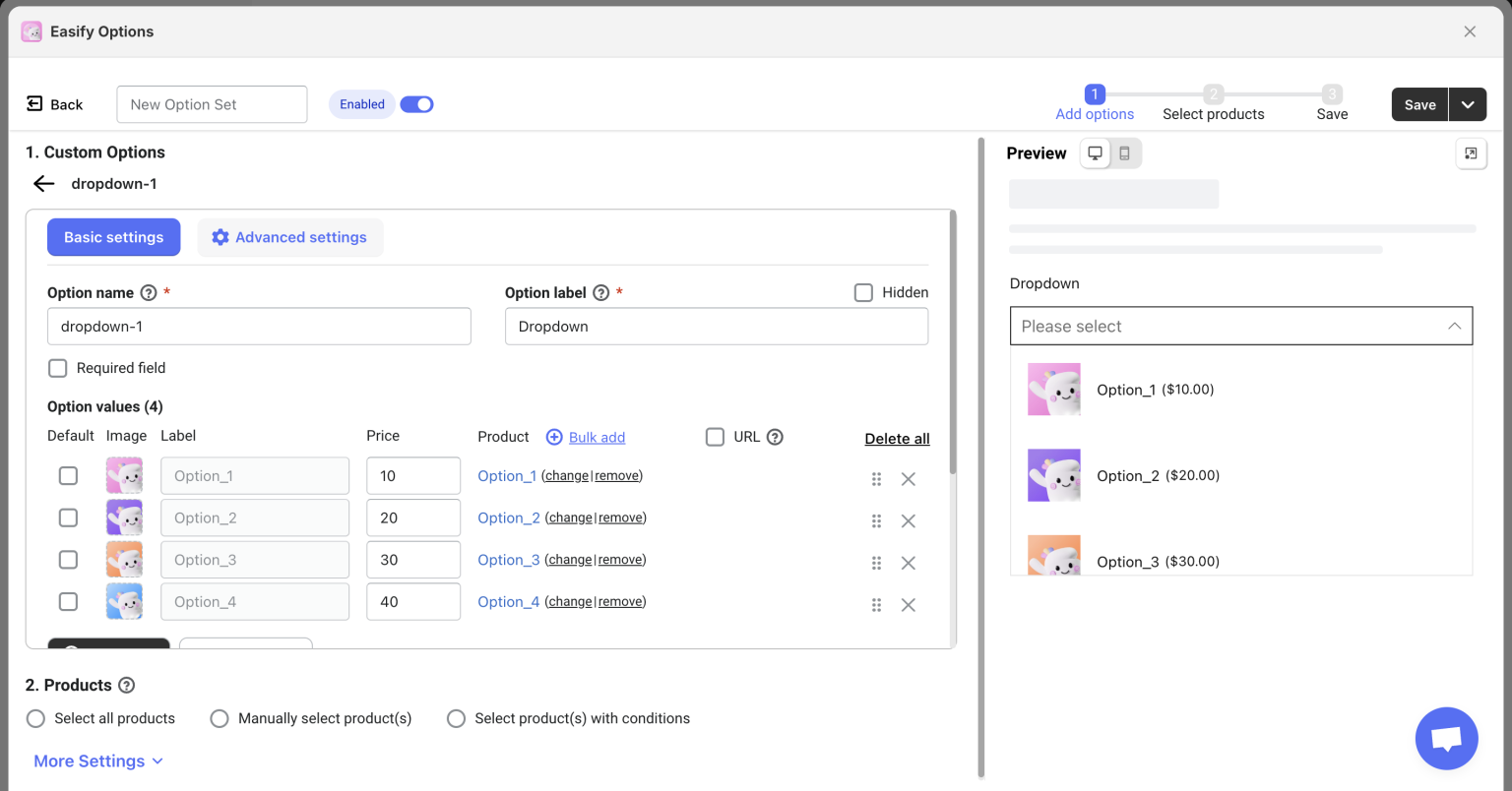 Add Option Value Descriptions & Tooltips | EasifyApps