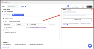 Advanced Conditional Logic - Show Easify Options Based On Shopify Variants | EasifyApps