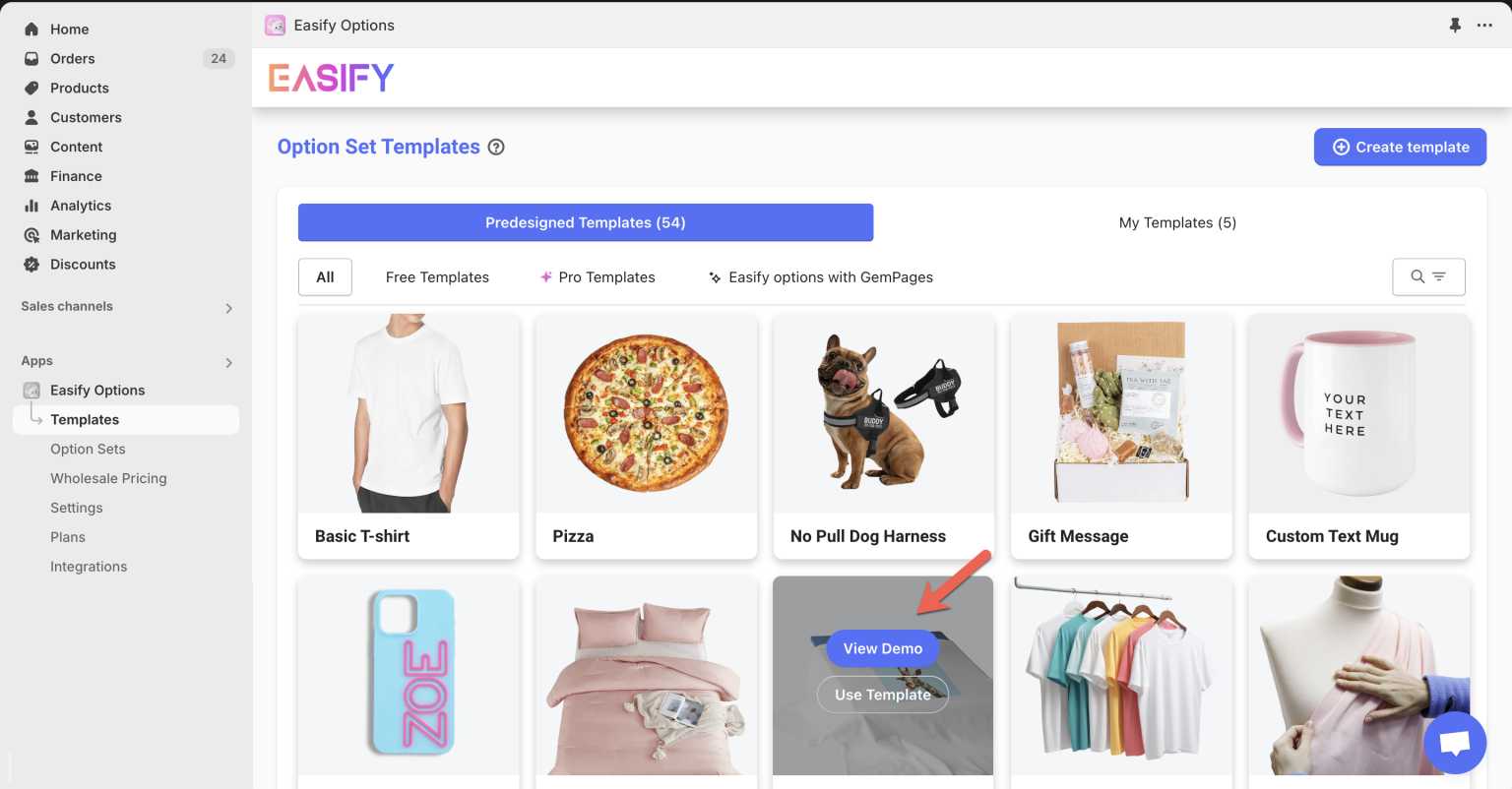 Use Ready-made Templates To Create Your Option Set | EasifyApps