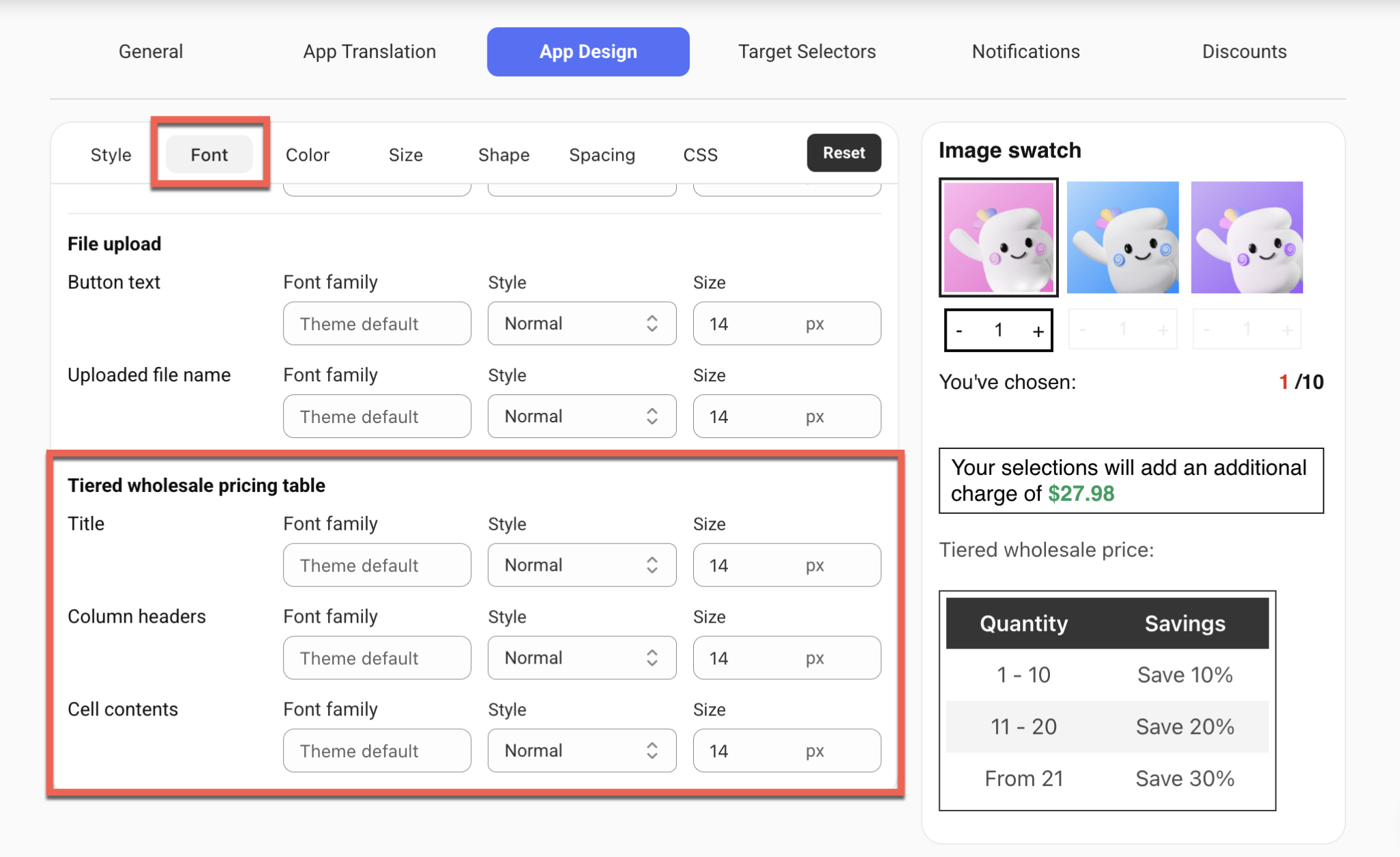 Customize Tiered Wholesale Pricing Table | EasifyApps