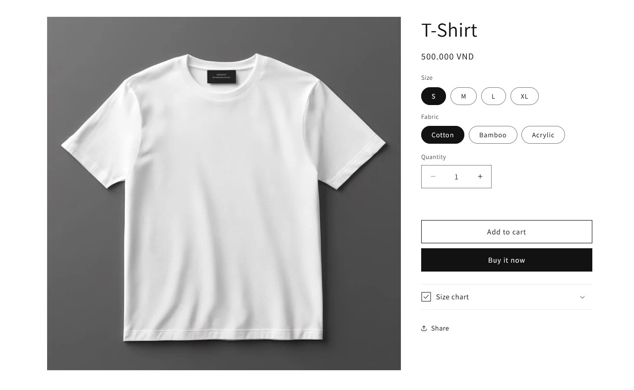 How to Add Different Descriptions for Each Variants in Shopify