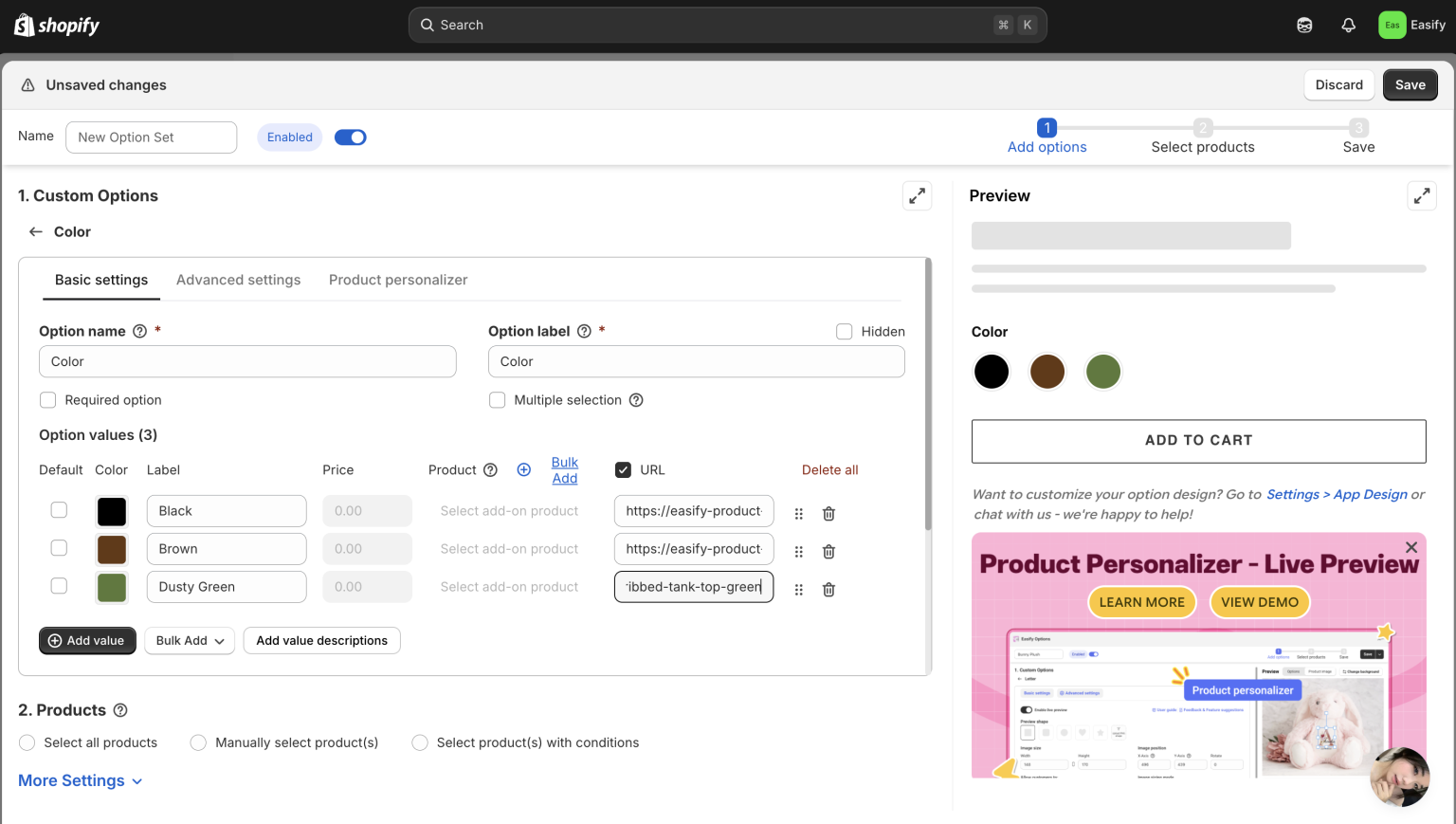How to Add Another Product as a Variant in Shopify?